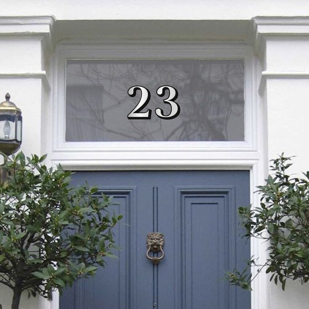 Silver Fanlight Transom House Door Number, Victorian Style House Number ...
