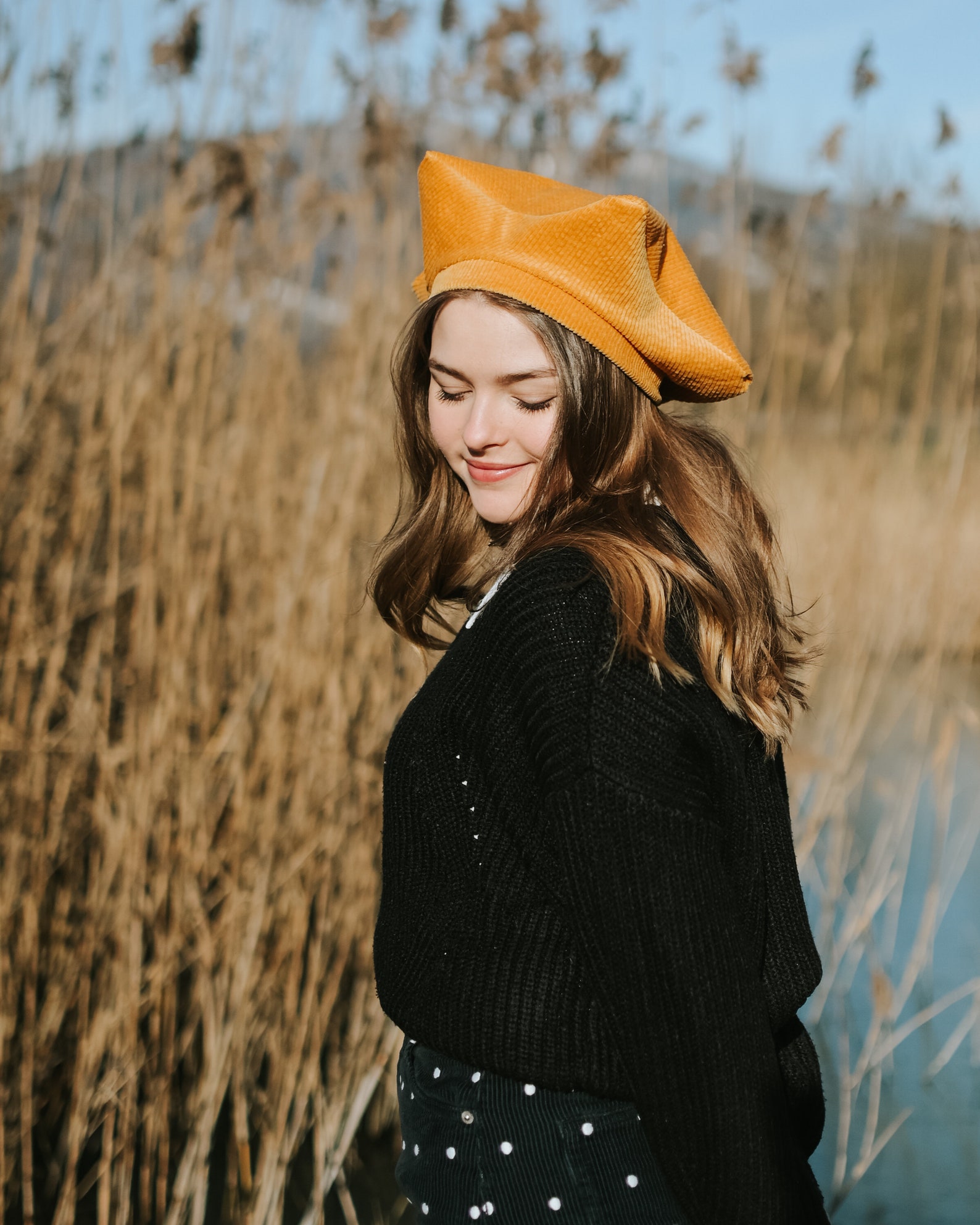 Star Shaped French Beret in Mustard Yellow | Handmade Hat | Winter Hat ...