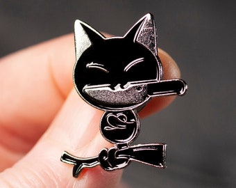 Funny Animal Cat Knife Pin - Etsy