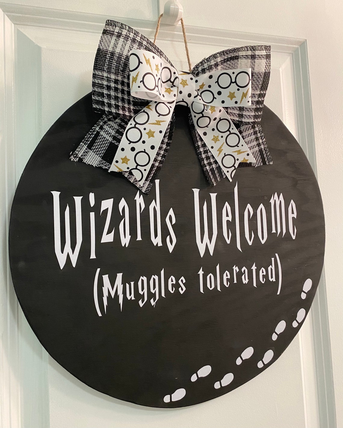 Harry Potter sign Wizards welcome sign Harry Potter round | Etsy