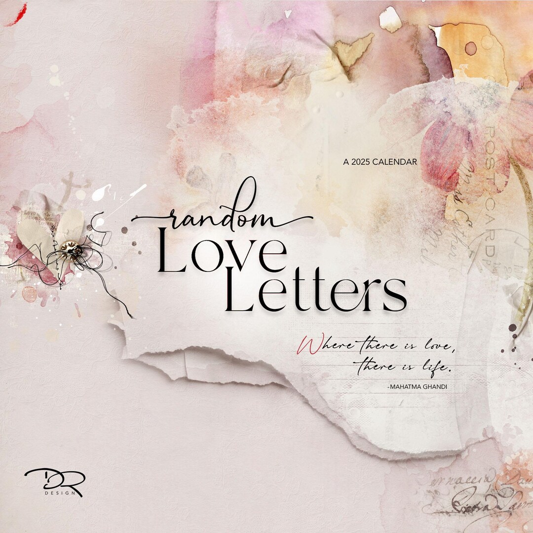 2025 Calendar - Random Love Letters | 12x12 Wall Calendar | Appointment ...