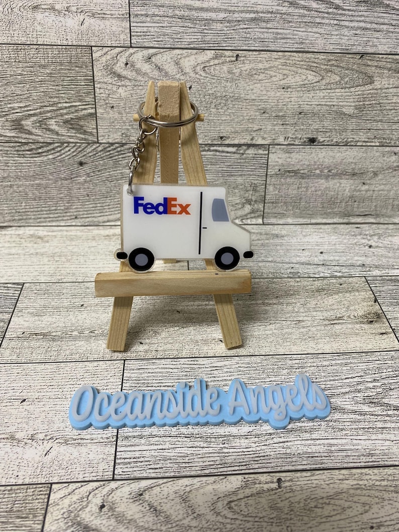 Fedex Delivery Truck - Keychain - Etsy