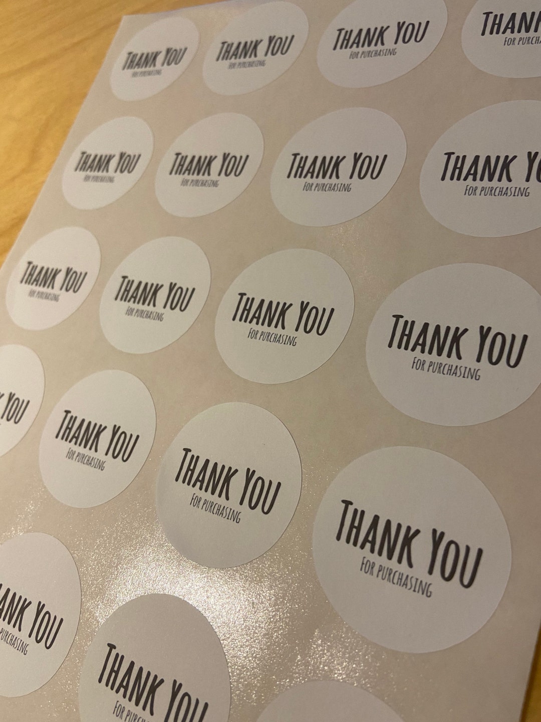 Thank You Stickers Thank You for Purchasing - Etsy