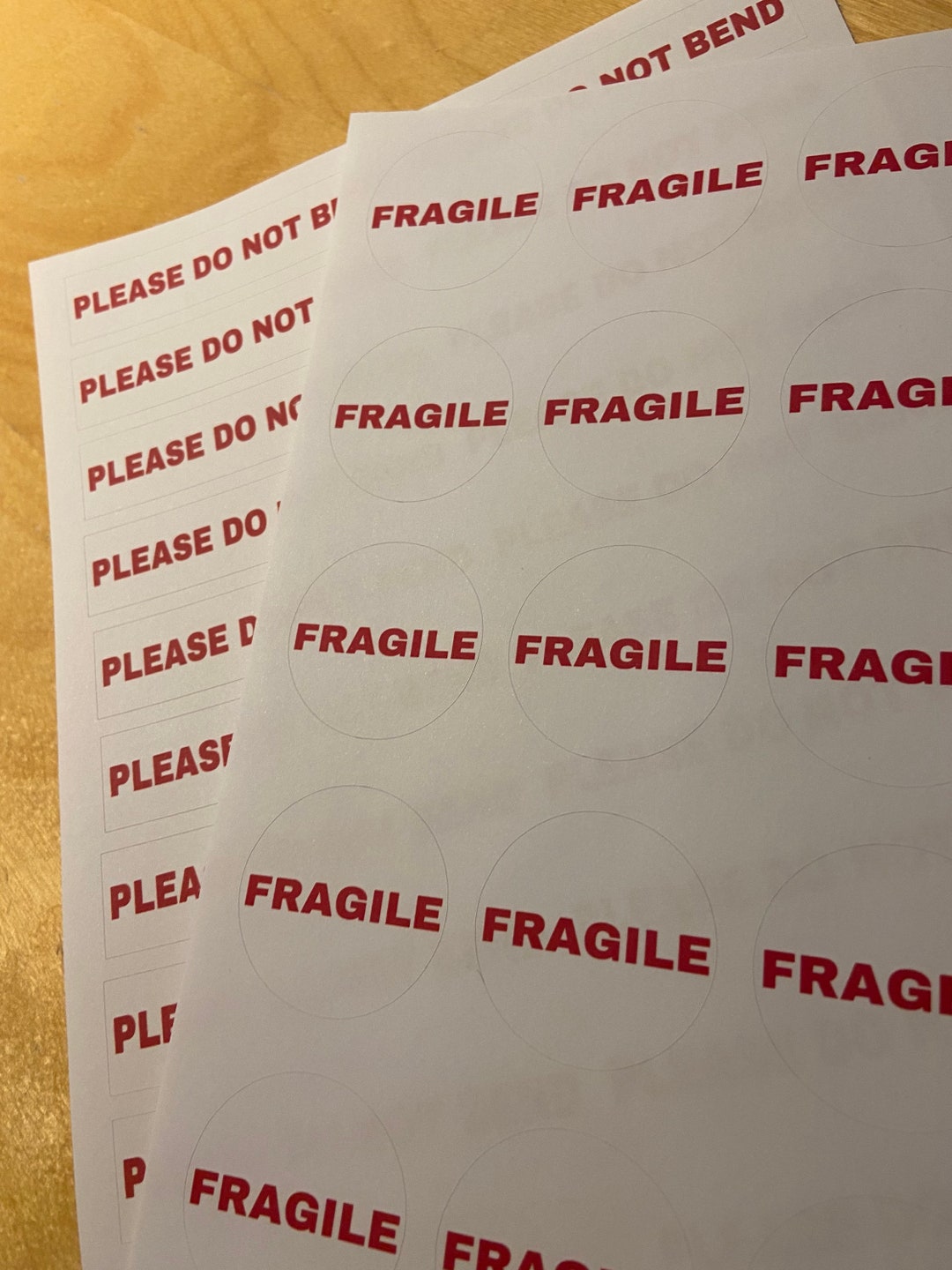 Fragile Stickers, Please Do Not Bend Stickers, Postage Stickers - Etsy