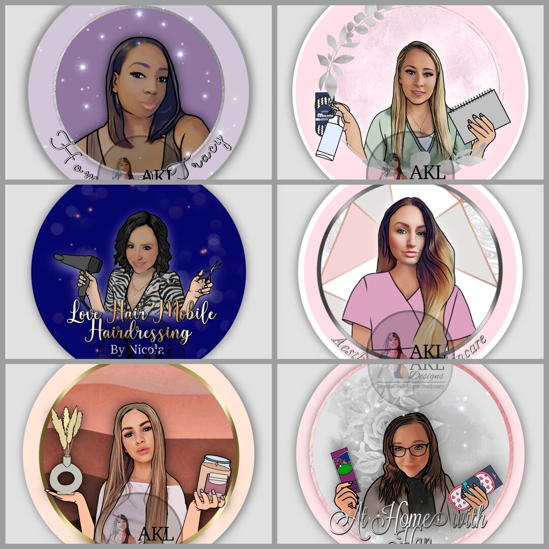 Cartoon Portrait, Digital Drawing, Logo, Cartoon Logo, Business Logo - Etsy