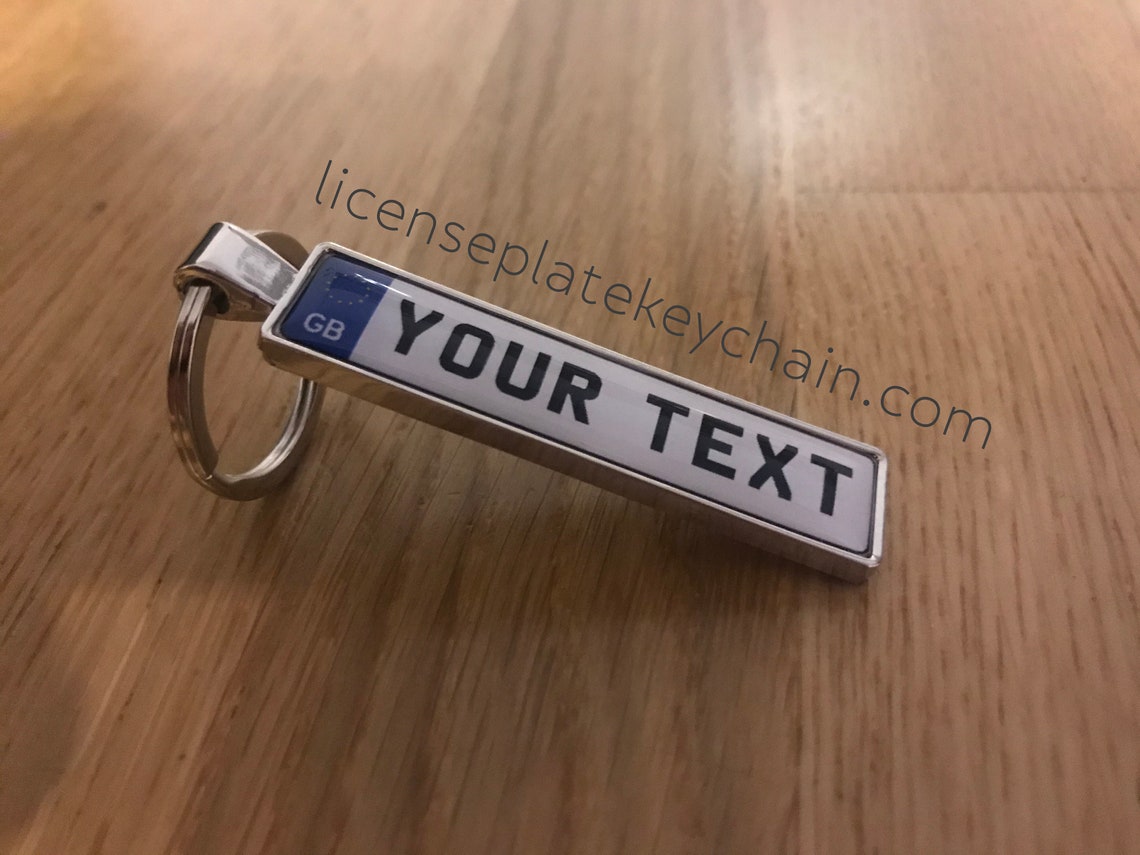 Car Number Plate Keyring Car Keychain Custom Keychain | Etsy