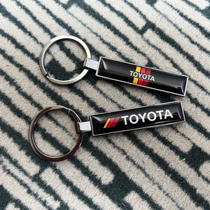 Toyota Vintage 80s Logo Custom Die-cut Car Keyring, TOYOTA TRD Truck ...