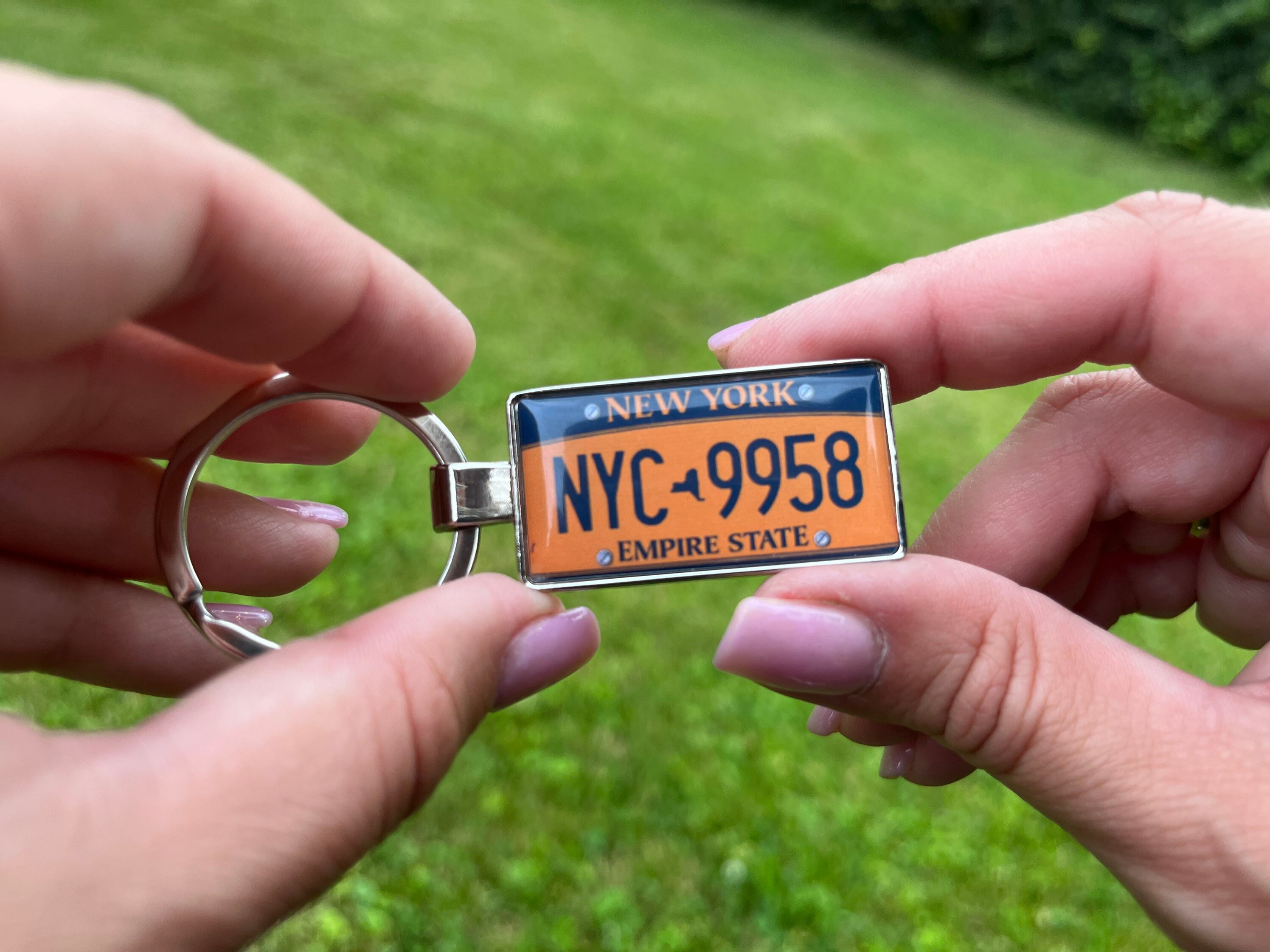 NYC Keyring, New York License Plate, Car Registration Plate Keychain ...