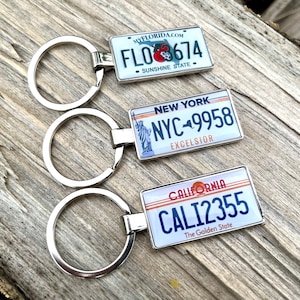 Custom Personalised Keyring, License Plate Keychain, Perfect Gift for ...