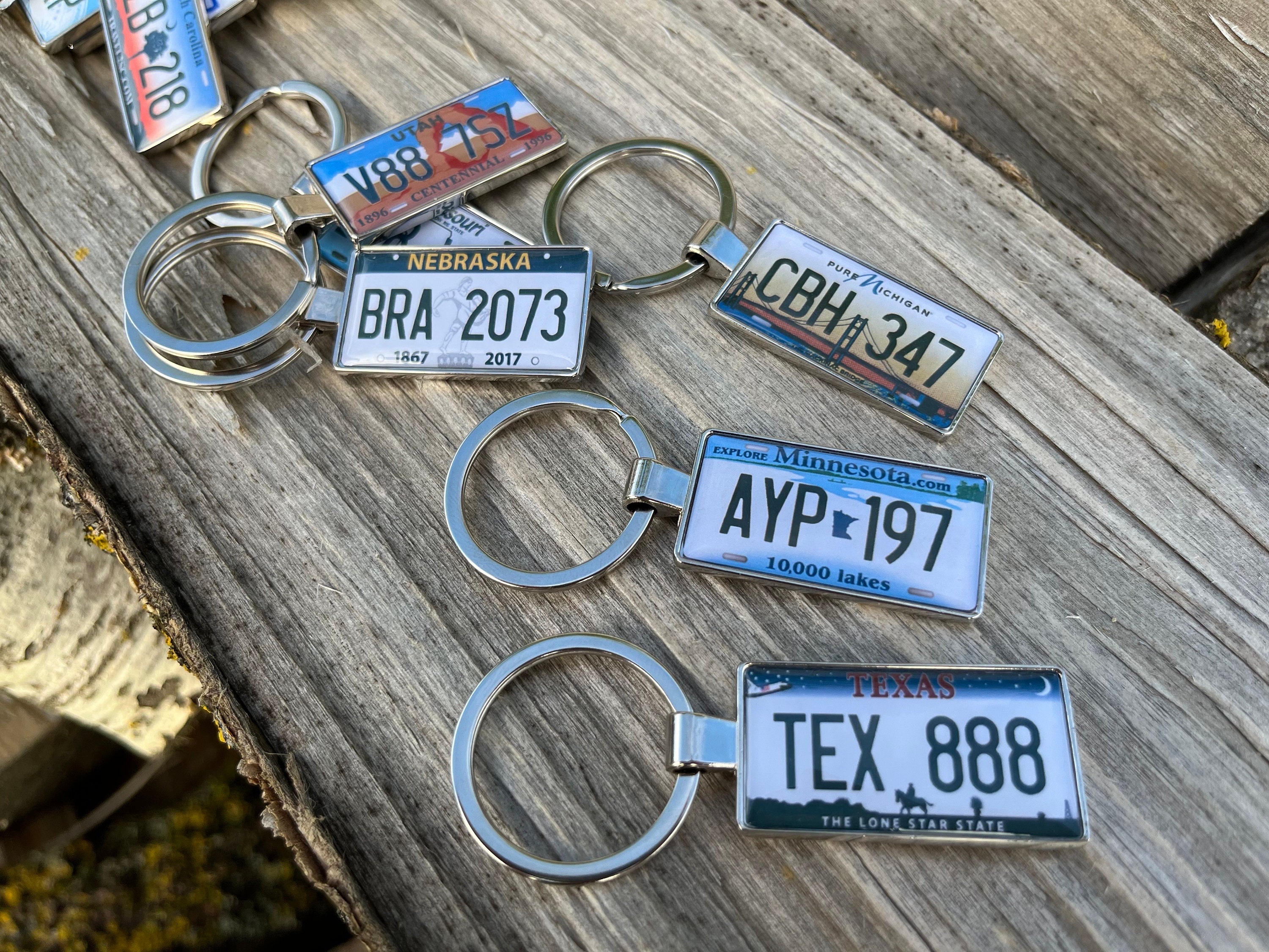 Custom Personalised Keyring, License Plate Keychain, Perfect Gift for ...