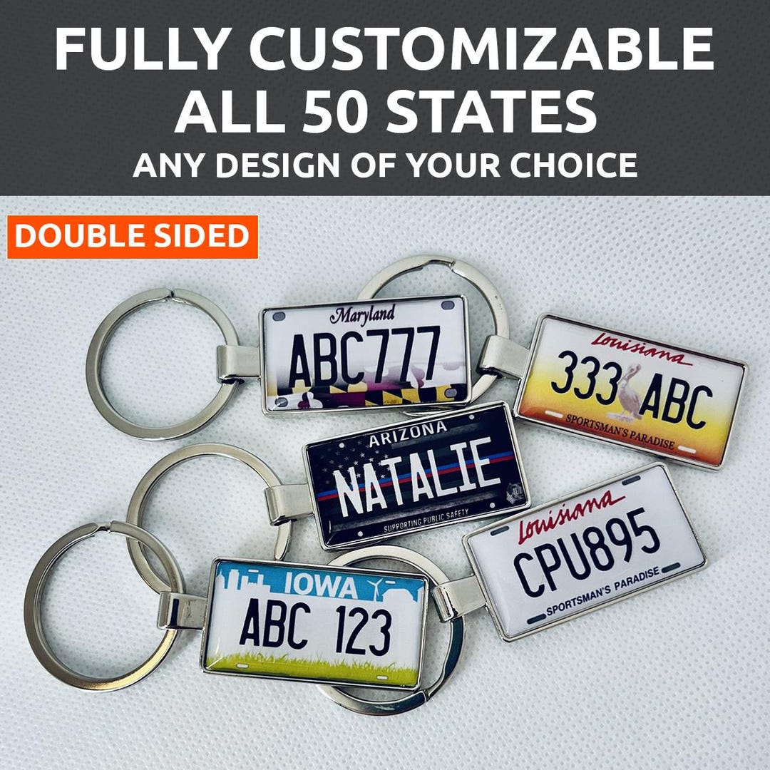 Number Plate Keyring, License Plate Custom, License Plate Keychain, Key ...