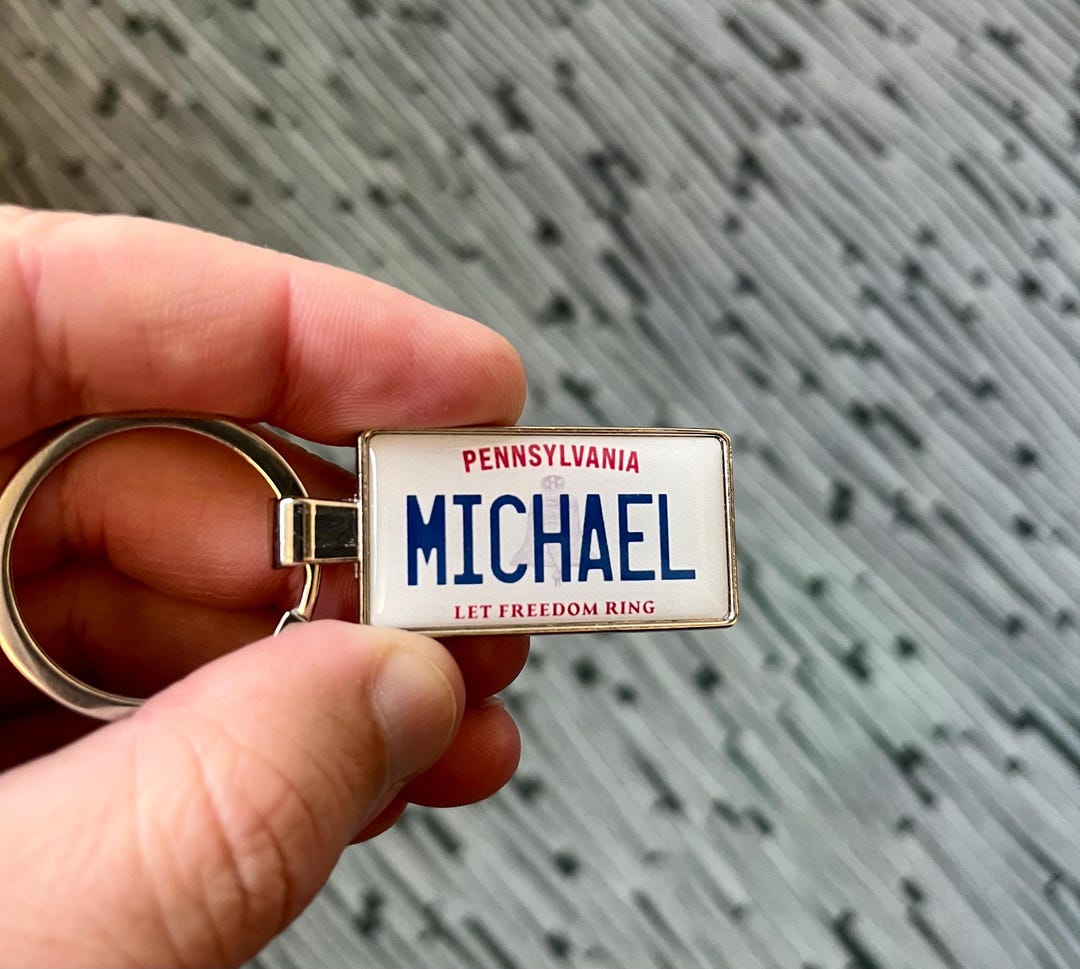 Personalized Pennsylvania License Plate Keychain - Custom PA Number ...