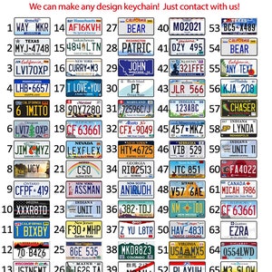 Custom License Plate Keychain - Personalized Mini Number Plate Keyring ...