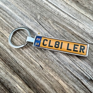 Number Pendant, Number Plate Keyring,custom England License Plate ...