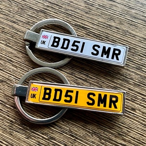 Custom UK Keychain License Plate Car Keyring United Kingdom, Britain ...