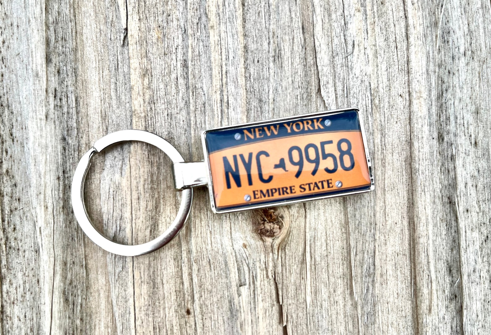 NYC Keyring, New York License Plate, Car Registration Plate Keychain ...