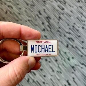 Car USA License Plate Keychain Custom Car Keychain License Plate ...
