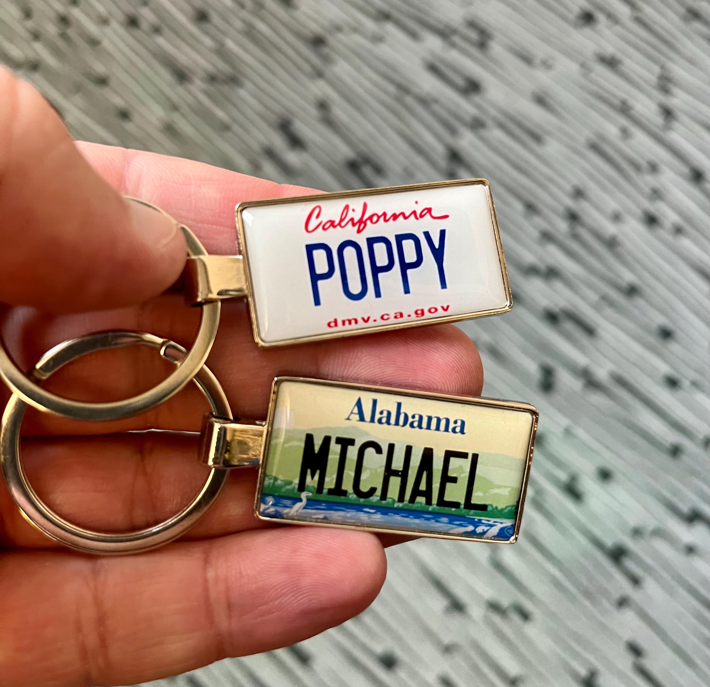 Car USA License Plate Keychain Custom Car Keychain License Plate ...