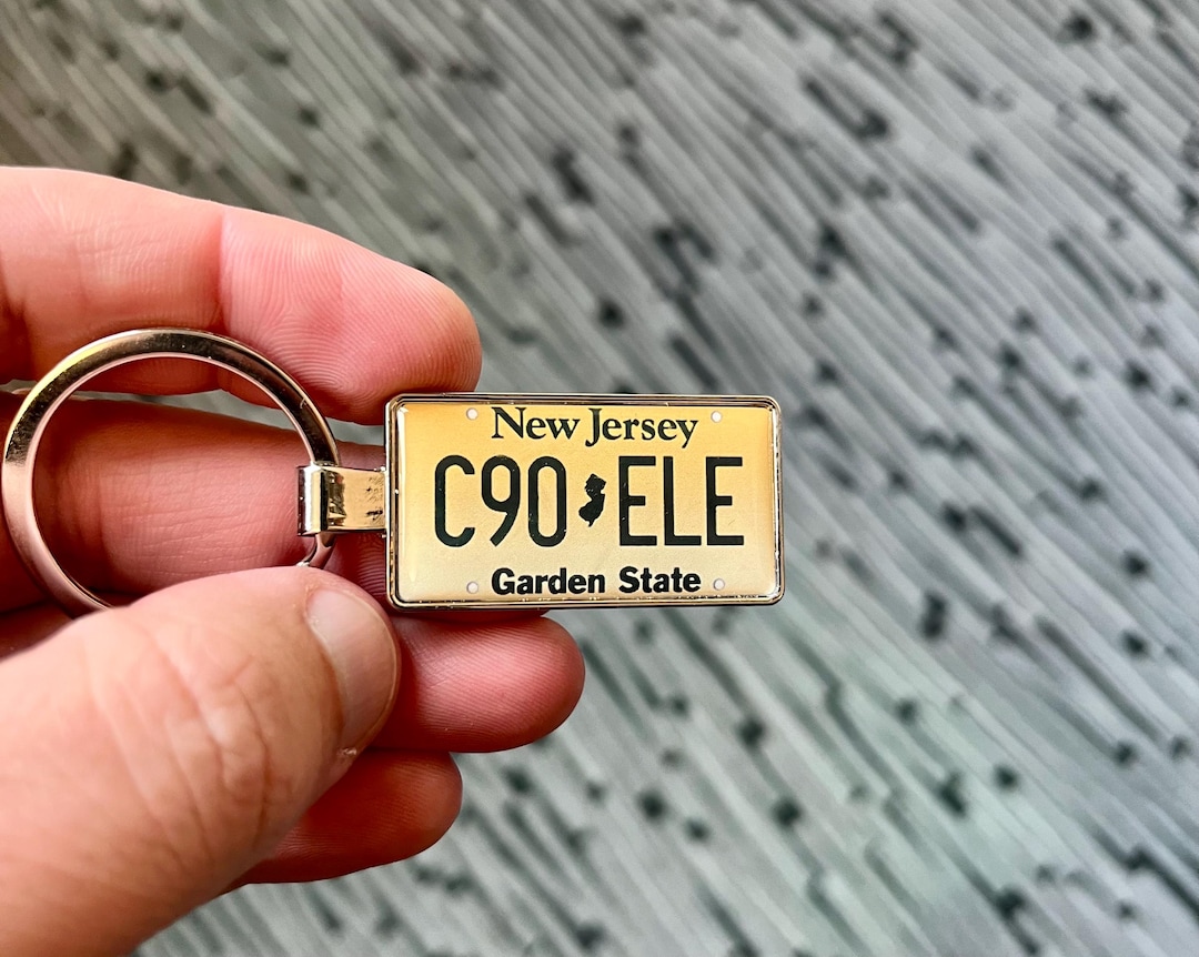 Custom New Jersey State License Plate Keyring, Custom License Plate ...