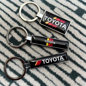 Toyota Vintage 80s Logo Custom Die-cut Car Keyring, TOYOTA TRD Truck ...