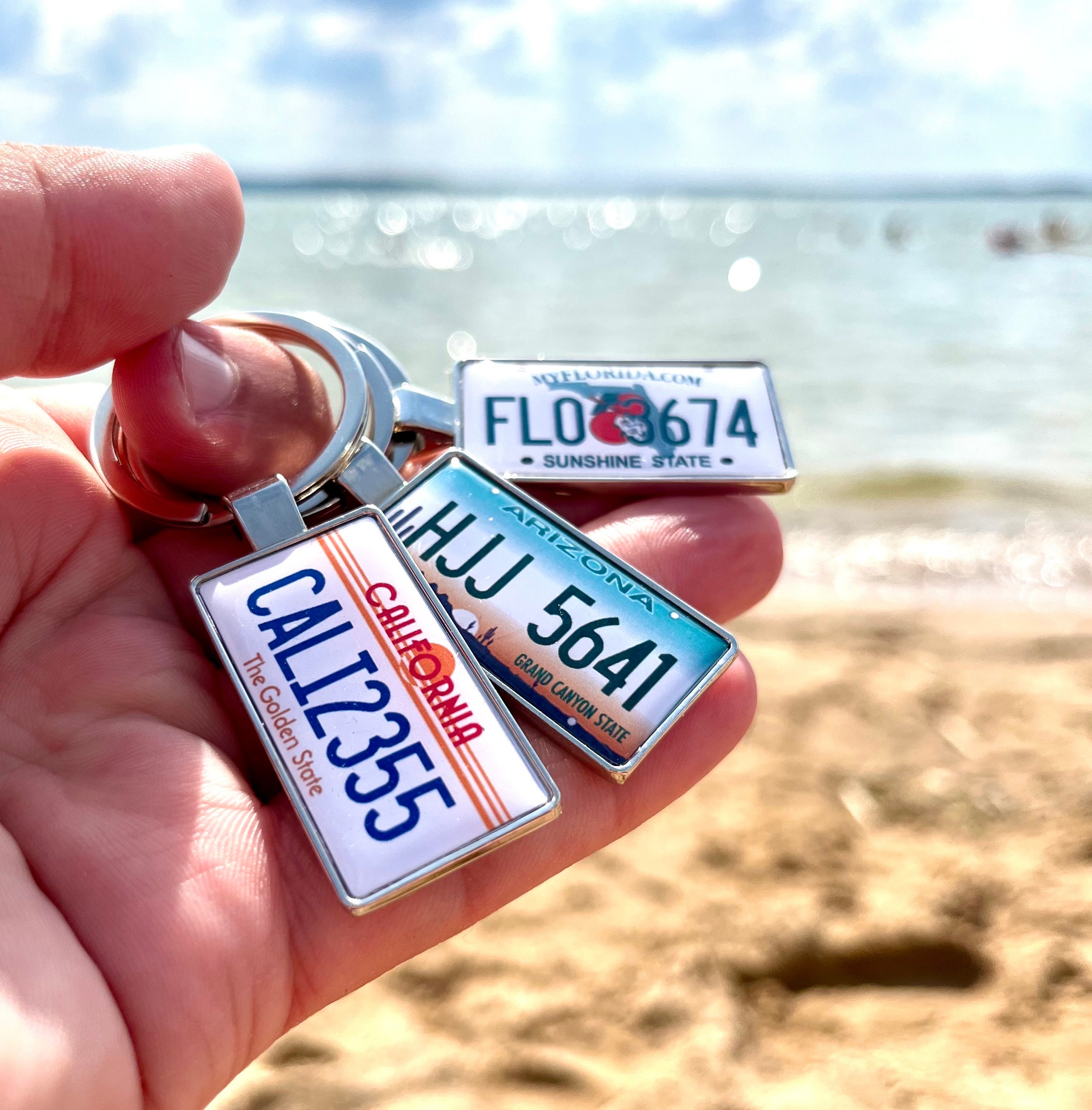 Custom Personalised Keyring, License Plate Keychain, Perfect Gift for ...