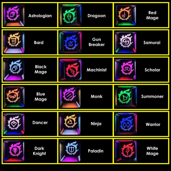 Final Fantasy 14 / XIV Backlit Keycap for All Jobs Symbols - Etsy