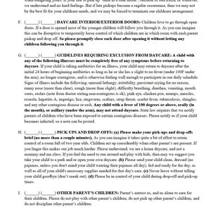 Daycare Contract: Fully Editable Child Care Enrollment Contract | PDF ...