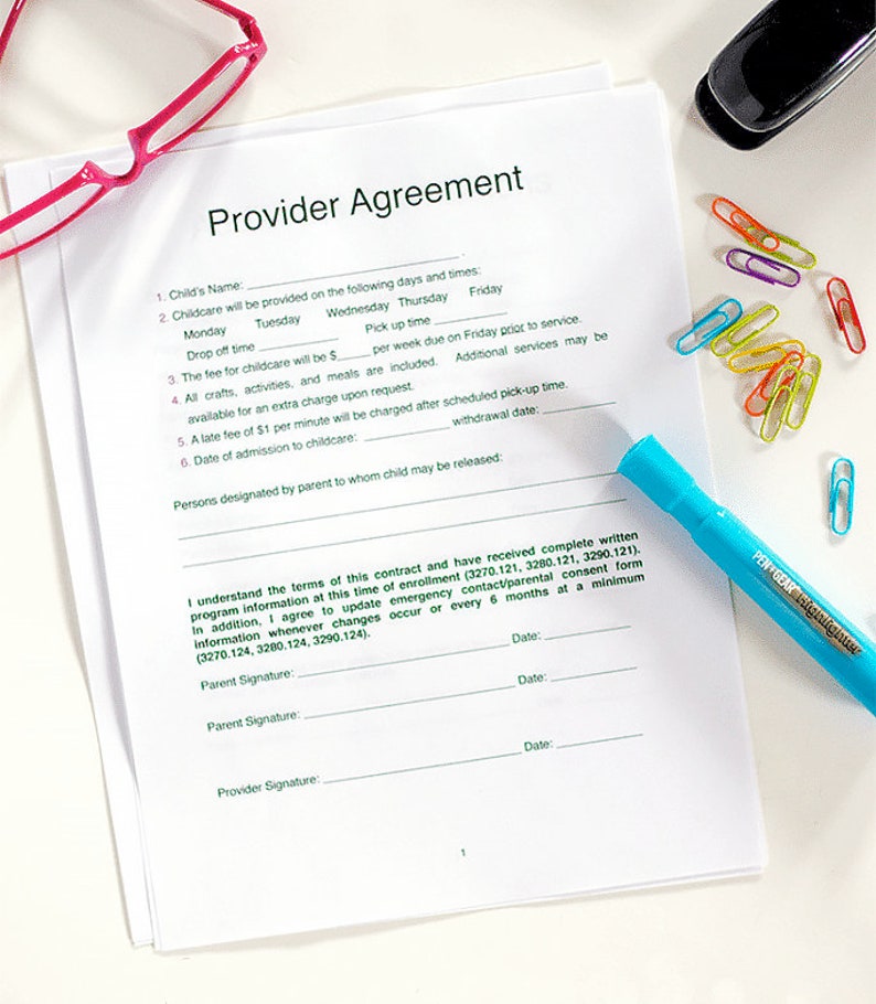 Daycare Contract: Fully Editable Child Care Enrollment Contract | PDF ...