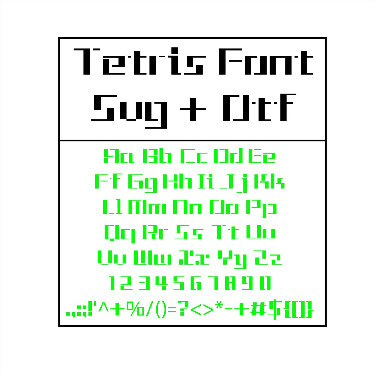 Tetris Font Svg Tetris Alphabet Tetris Otf Tetris Cricut | Etsy