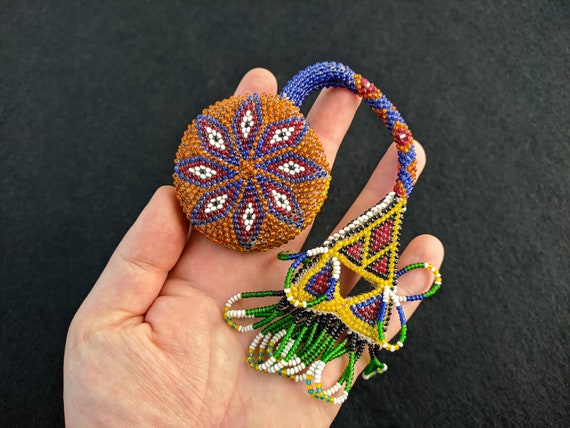 Antique Beadwork Pocket Watch Case, Beaded Pocket Wat… - Gem