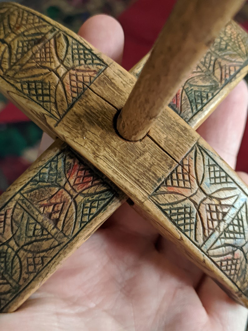 Antique Rare Turkish Spinning Tool Handmade Colored Turkish Drop ...