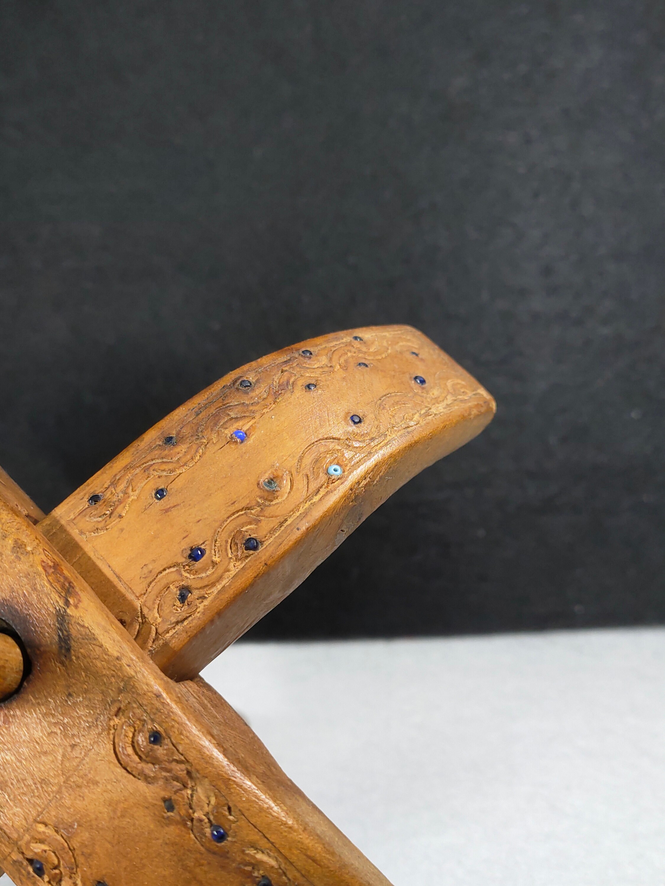 Antique Beaded Turkish Spinning Tool Handmade Turkish Drop Spindle Hand ...