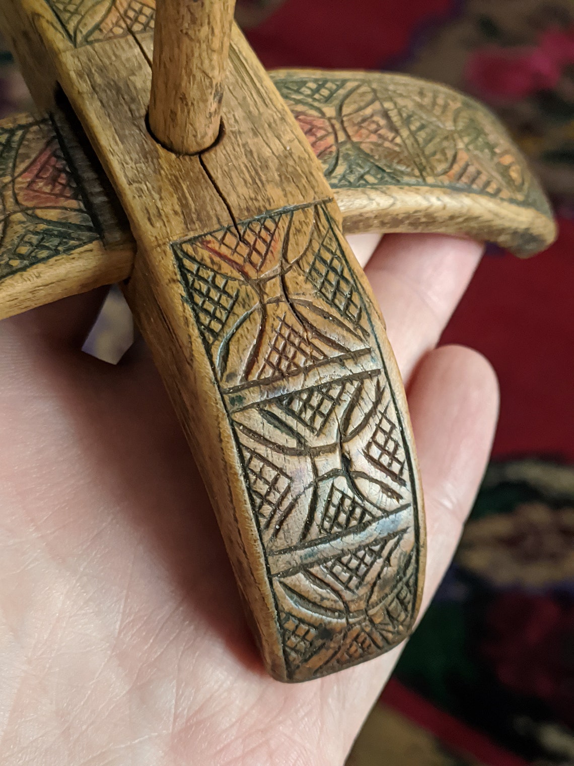 Antique Rare Turkish Spinning Tool Handmade Colored Turkish Drop ...