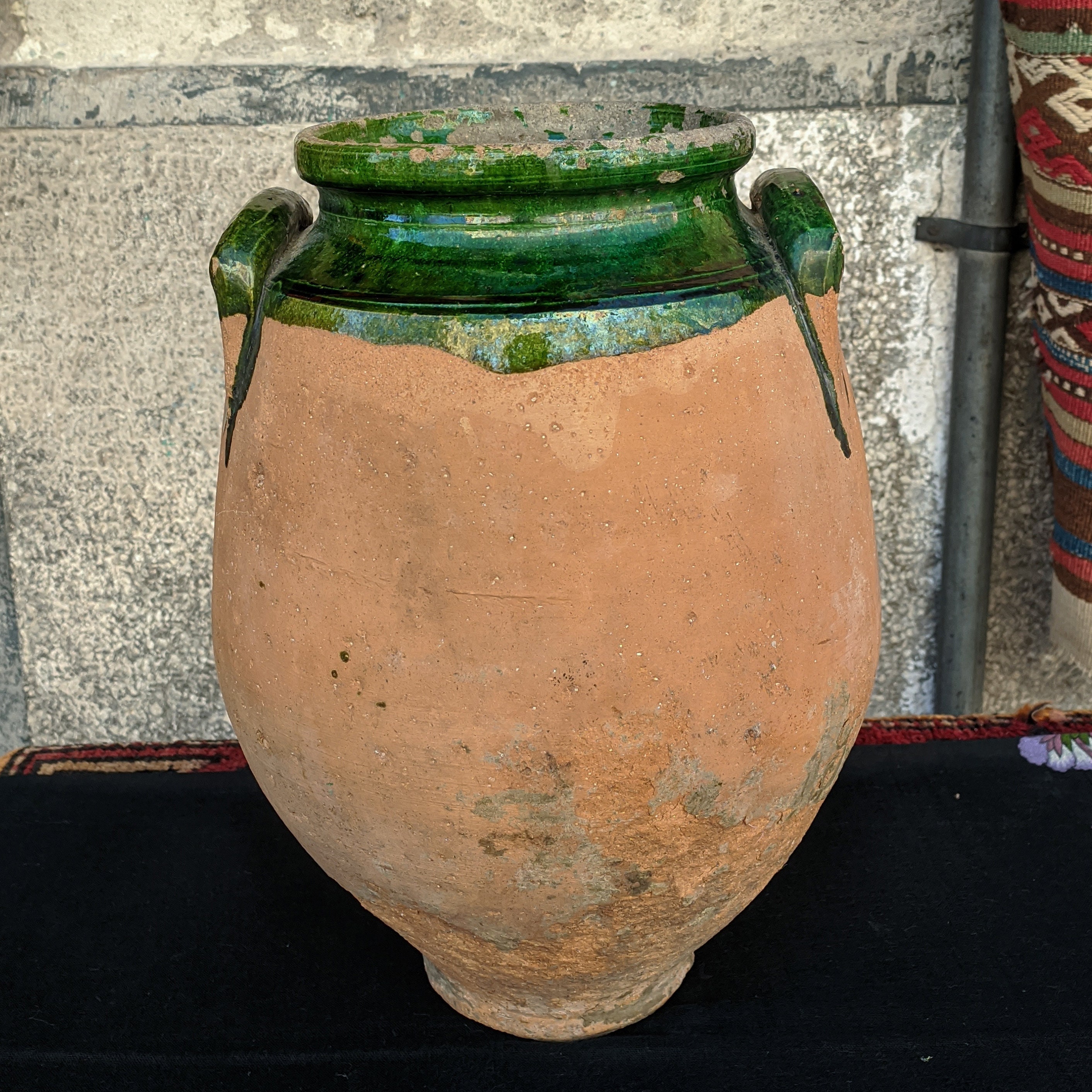 Antique Green Glaze Yeast Pot Pottery Urn Antique Jar Antique Rare ...