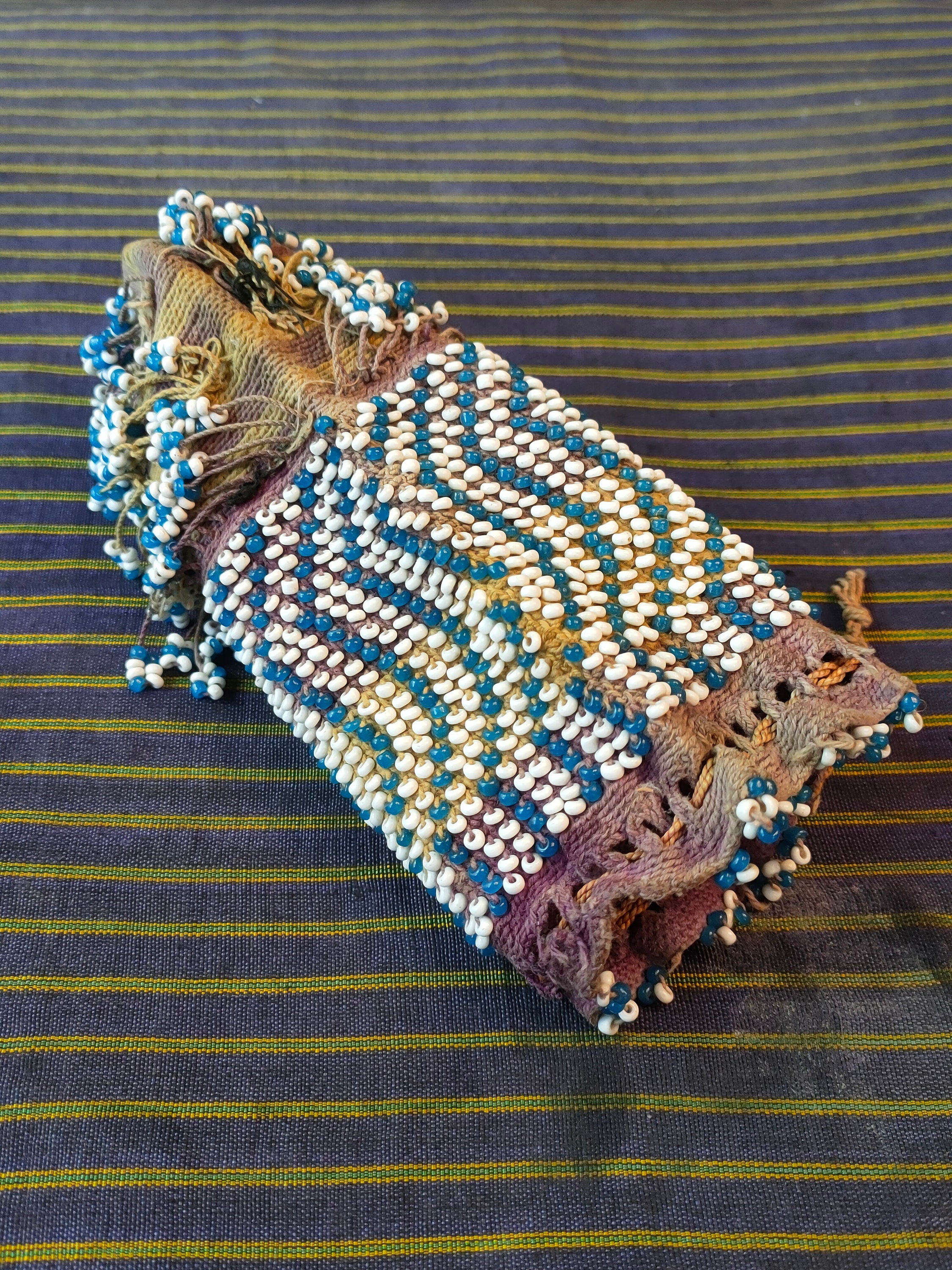 Antique Rare Beaded Pouch Handmade Beadwork Antique Purse Prison ...