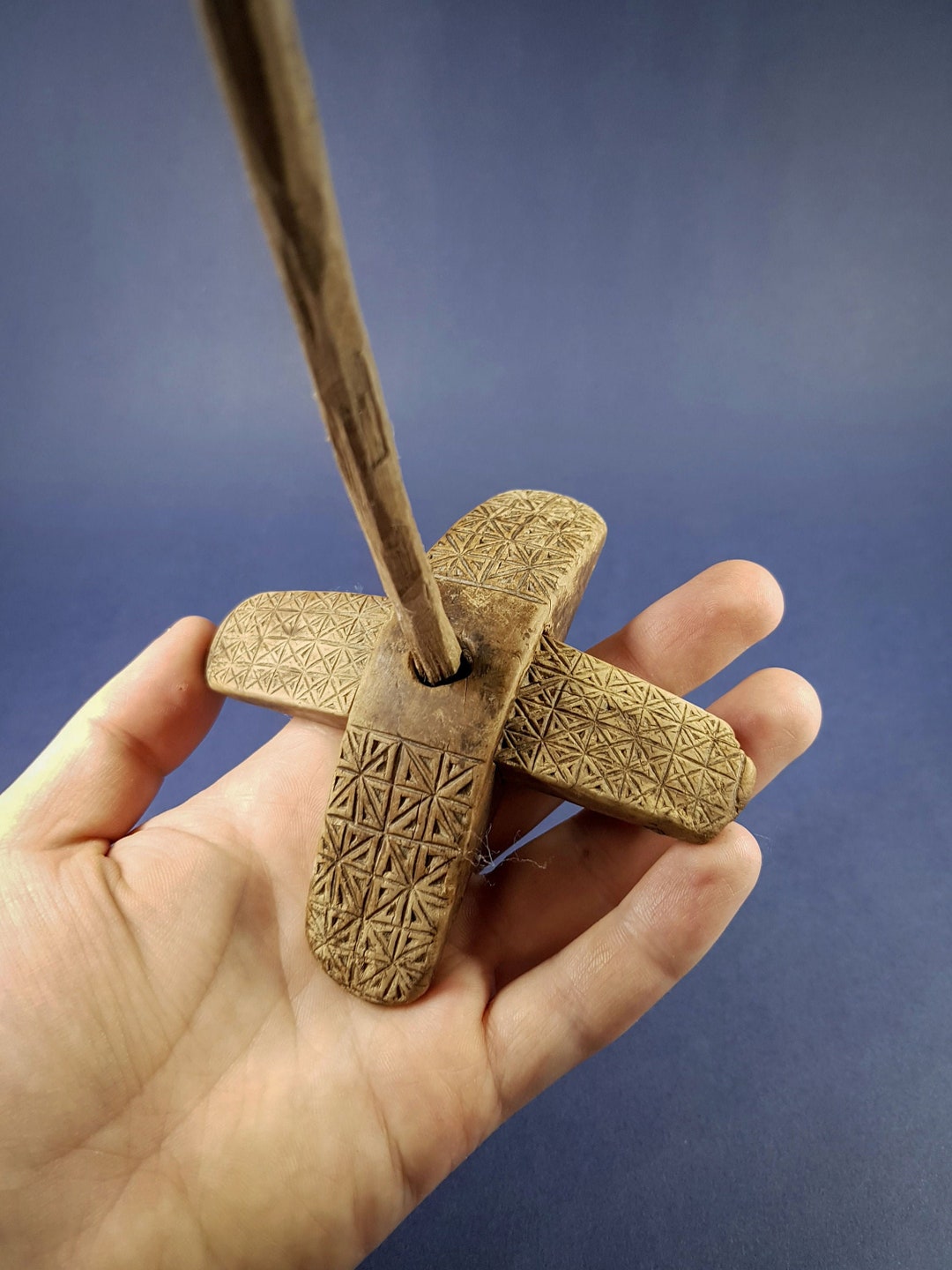 Antique Turkish Drop Spindle for Spinning Wool | Anatolian Woodwork ...