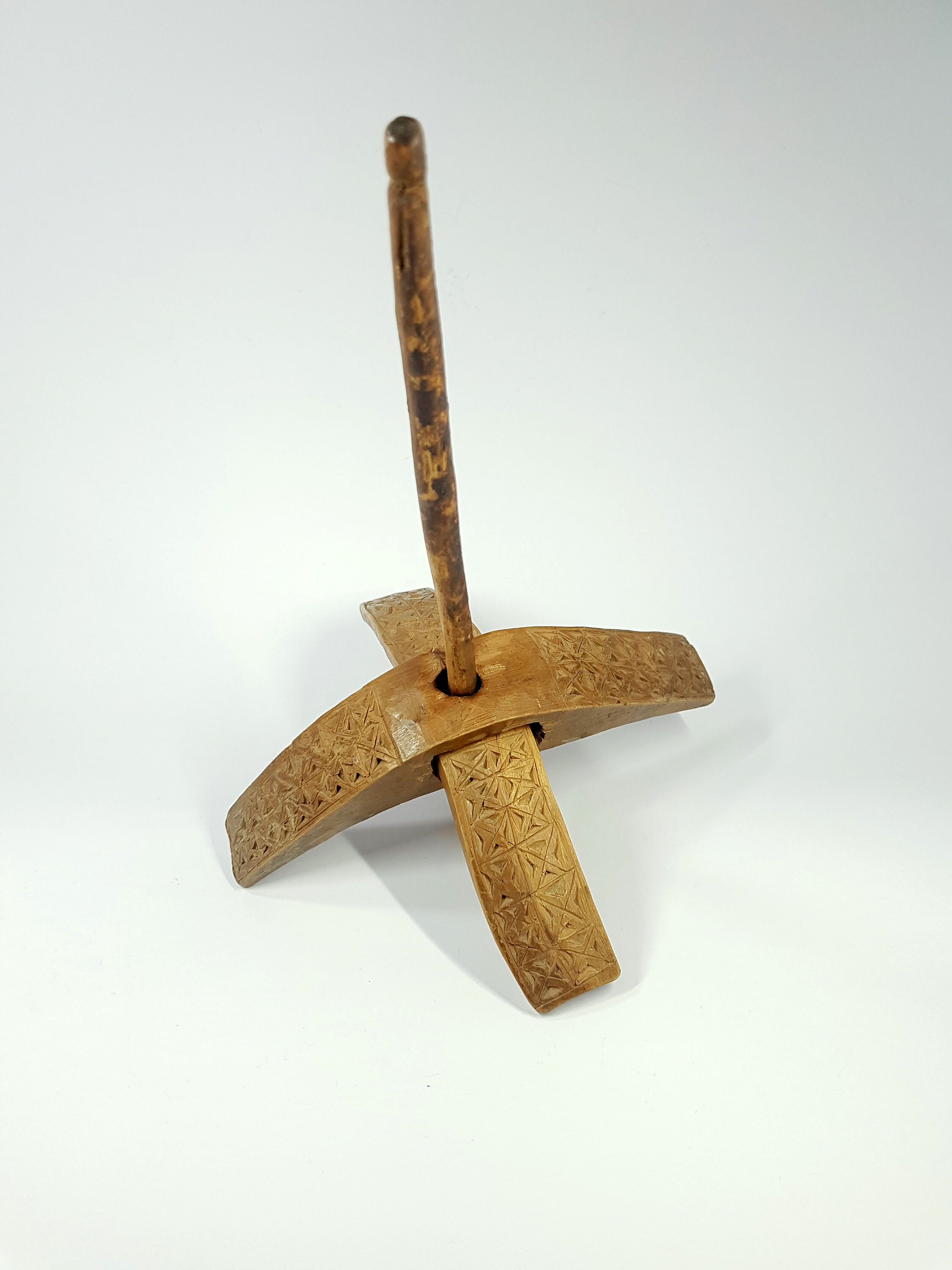 Antique Drop Spindle for Spinning Wool Antique Wood Hand Carved Turkish ...