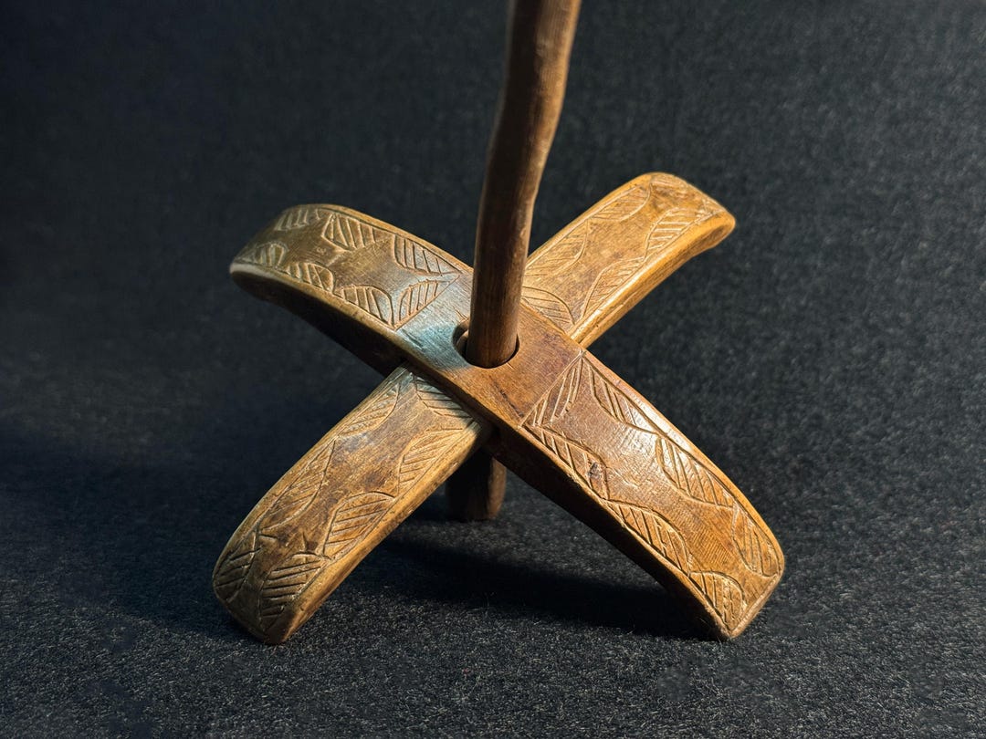 Antique Anatolian Turkish Drop Spindle - Hand-carved Tool for Spinning ...