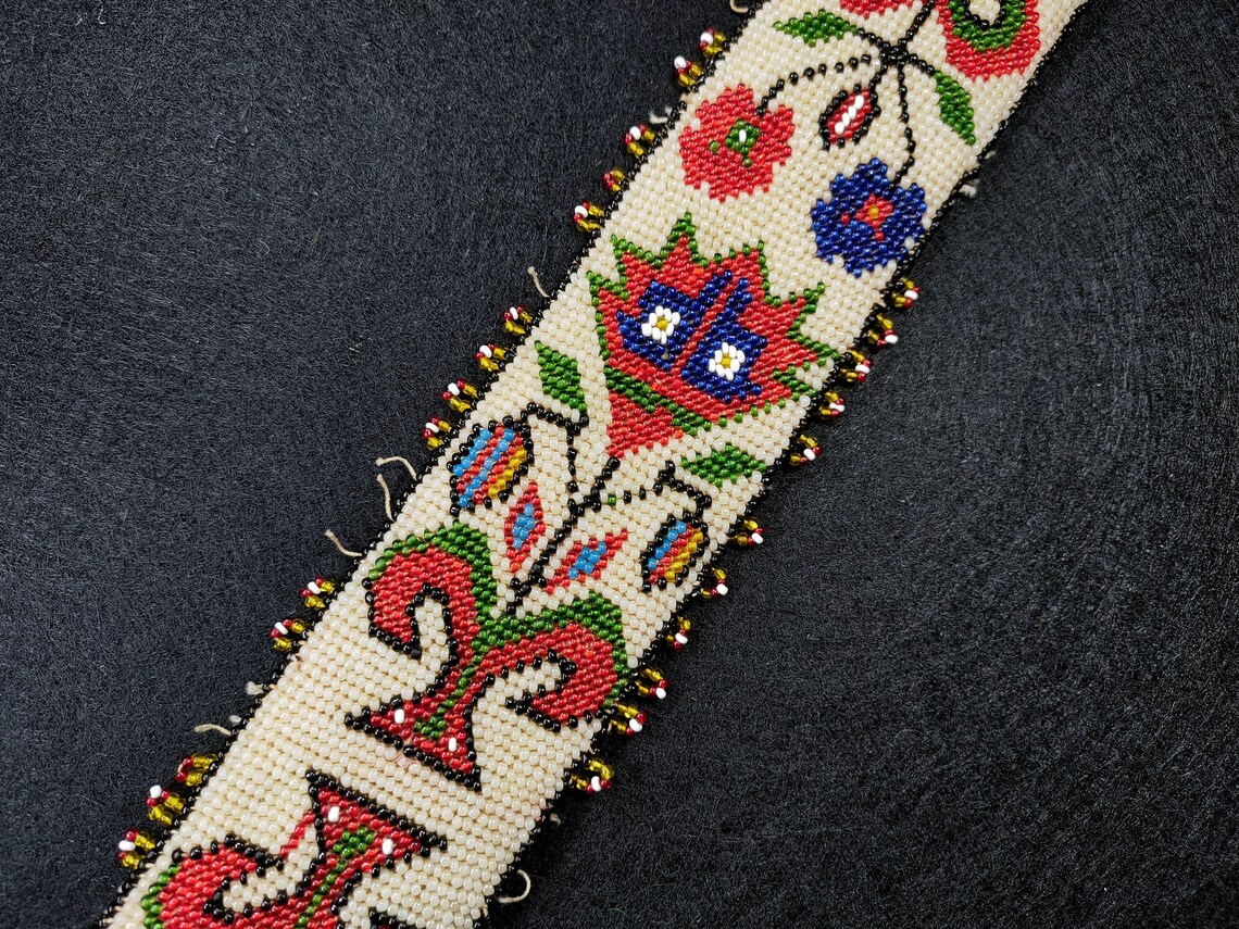 Antique Beaded Belt Prison Beadwork Belt Glass Beaded - Etsy