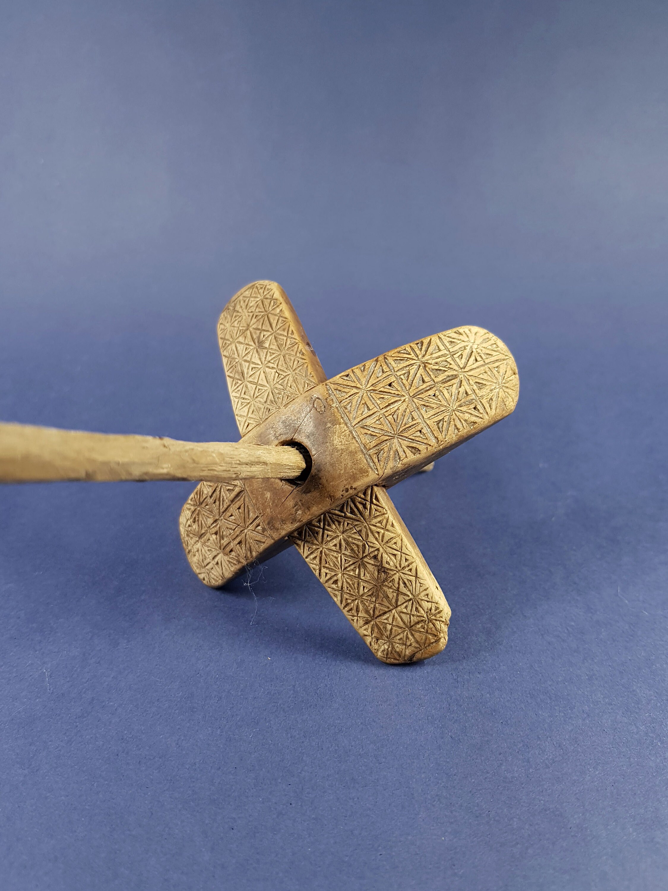 Antique Turkish Drop Spindle for Spinning Wool Anatolian Woodwork Hand ...