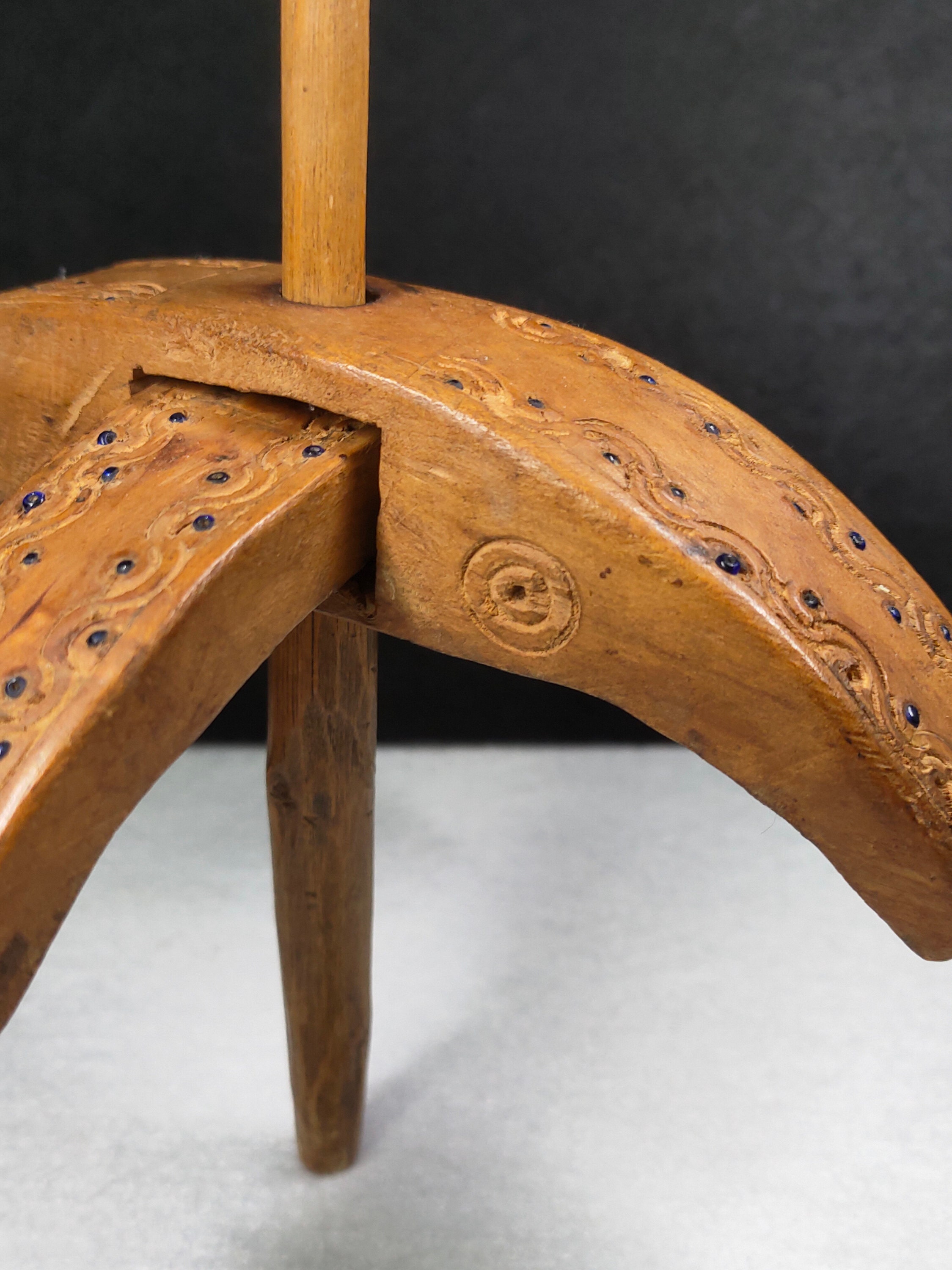 Antique Beaded Turkish Spinning Tool Handmade Turkish Drop Spindle Hand ...