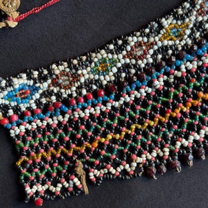 Antique Anatolian Tribal Beaded Collar - Ethnic Handmade Necklace ...