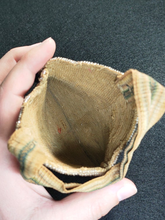 Very Rare Antique Beaded Pouch | 1800's Antique Beadw… - Gem