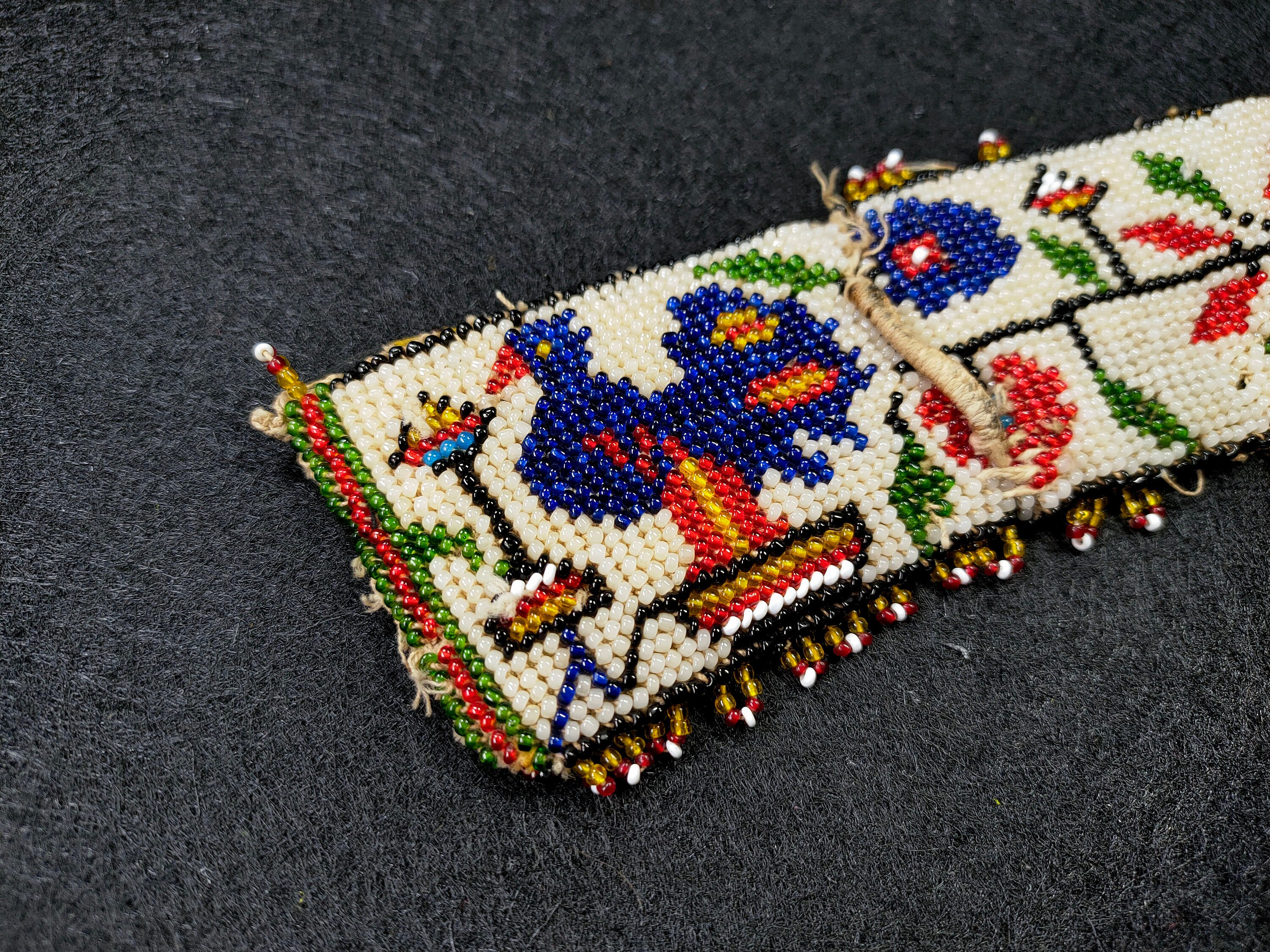 Antique Beaded Belt Prison Beadwork Belt Glass Beaded - Etsy