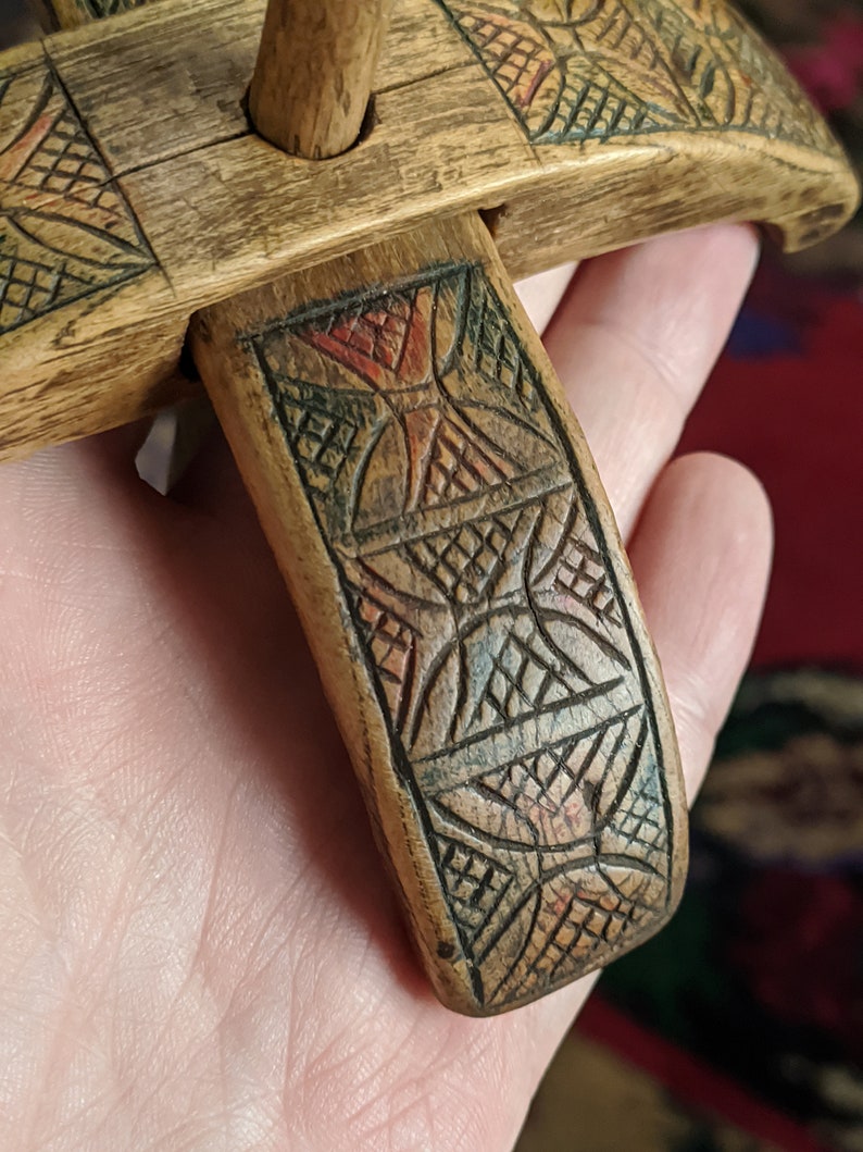 Antique Rare Turkish Spinning Tool Handmade Colored Turkish Drop ...