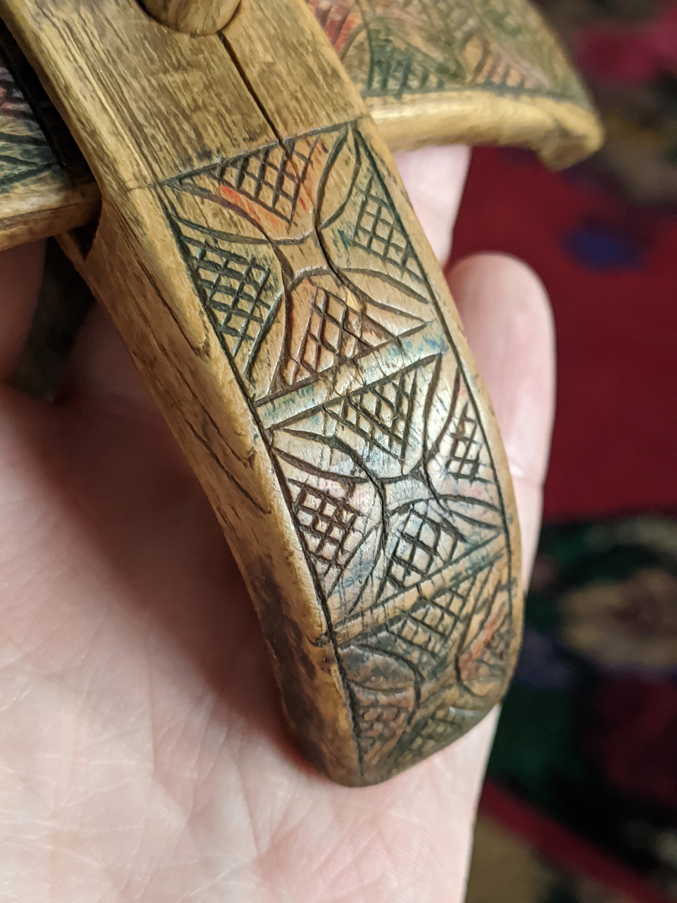 Antique Rare Turkish Spinning Tool Handmade Colored Turkish Drop ...