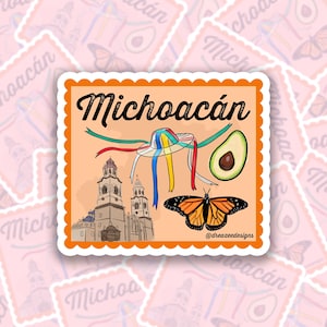 Michoacán Vinyl Sticker – Mexican State Sticker, Waterproof Aesthetic ...