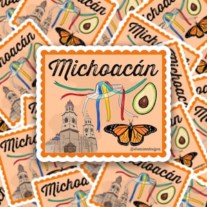 Michoacán Vinyl Sticker – Mexican State Sticker, Waterproof Aesthetic ...