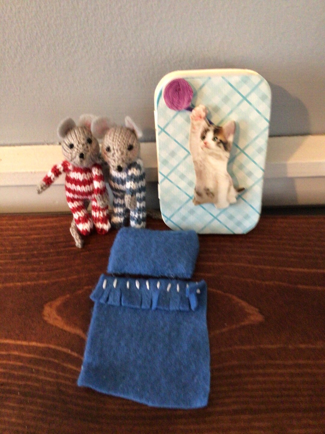 MICE IN A BOX, Knitted Mice, Soft Mice, Collectible, Mice, Mini Soft ...