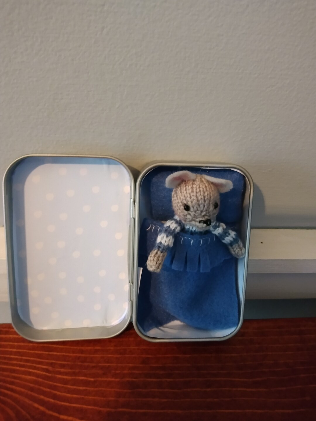 Mouse in Box, Knitted Mouse, Soft Mouse, Collectable Mouse, Small Mouse ...